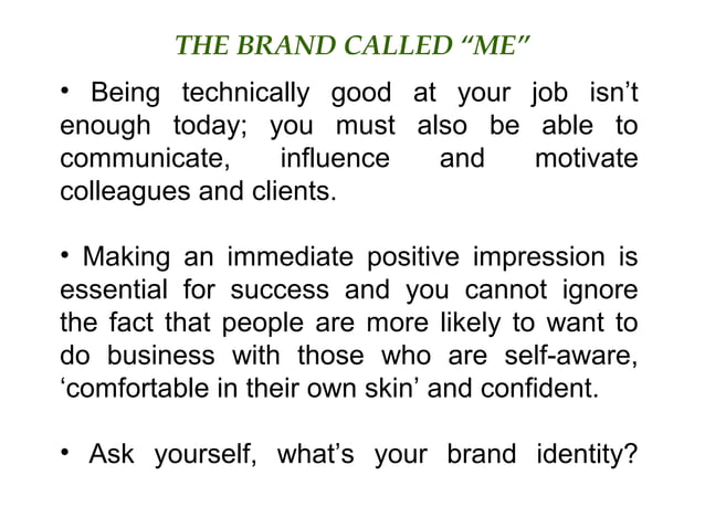 Personal branding & self assessment.ppt