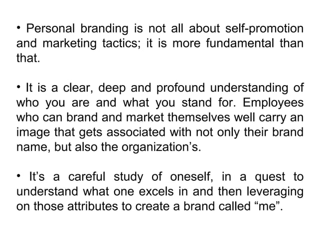 Personal branding & self assessment.ppt