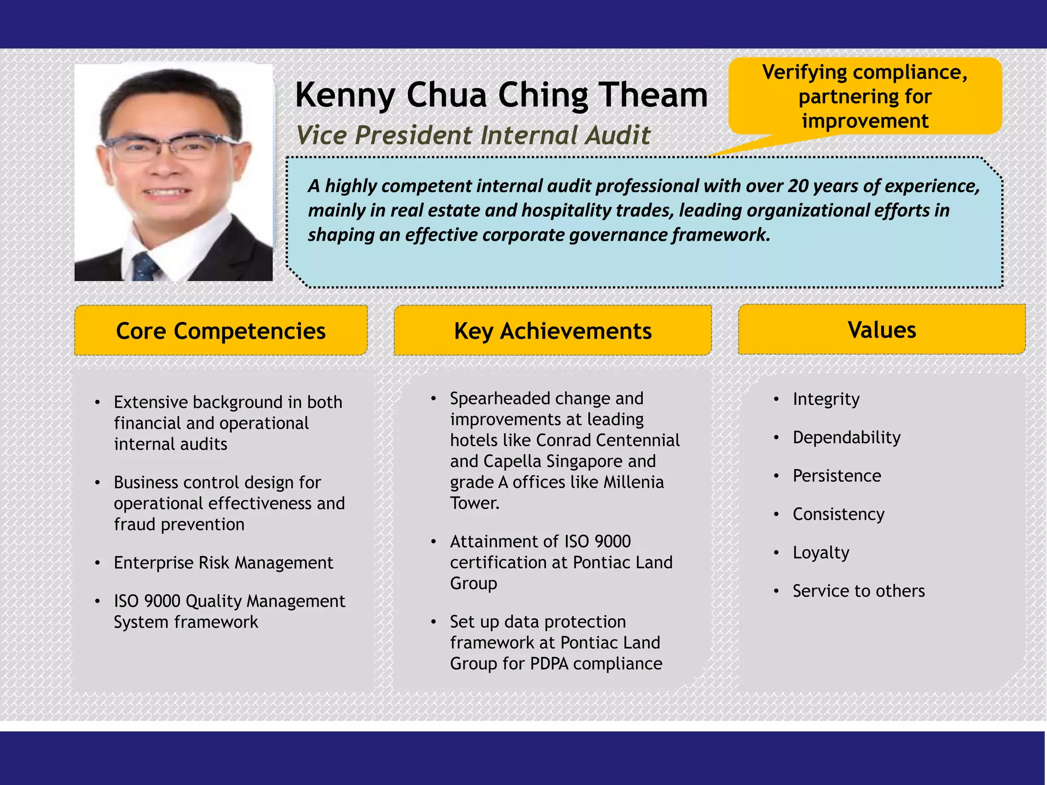 Kenny Chua's Personal Profile Page | PPTX