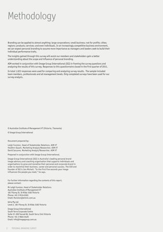 IGI-AIM Personal Branding Survey Report | PDF