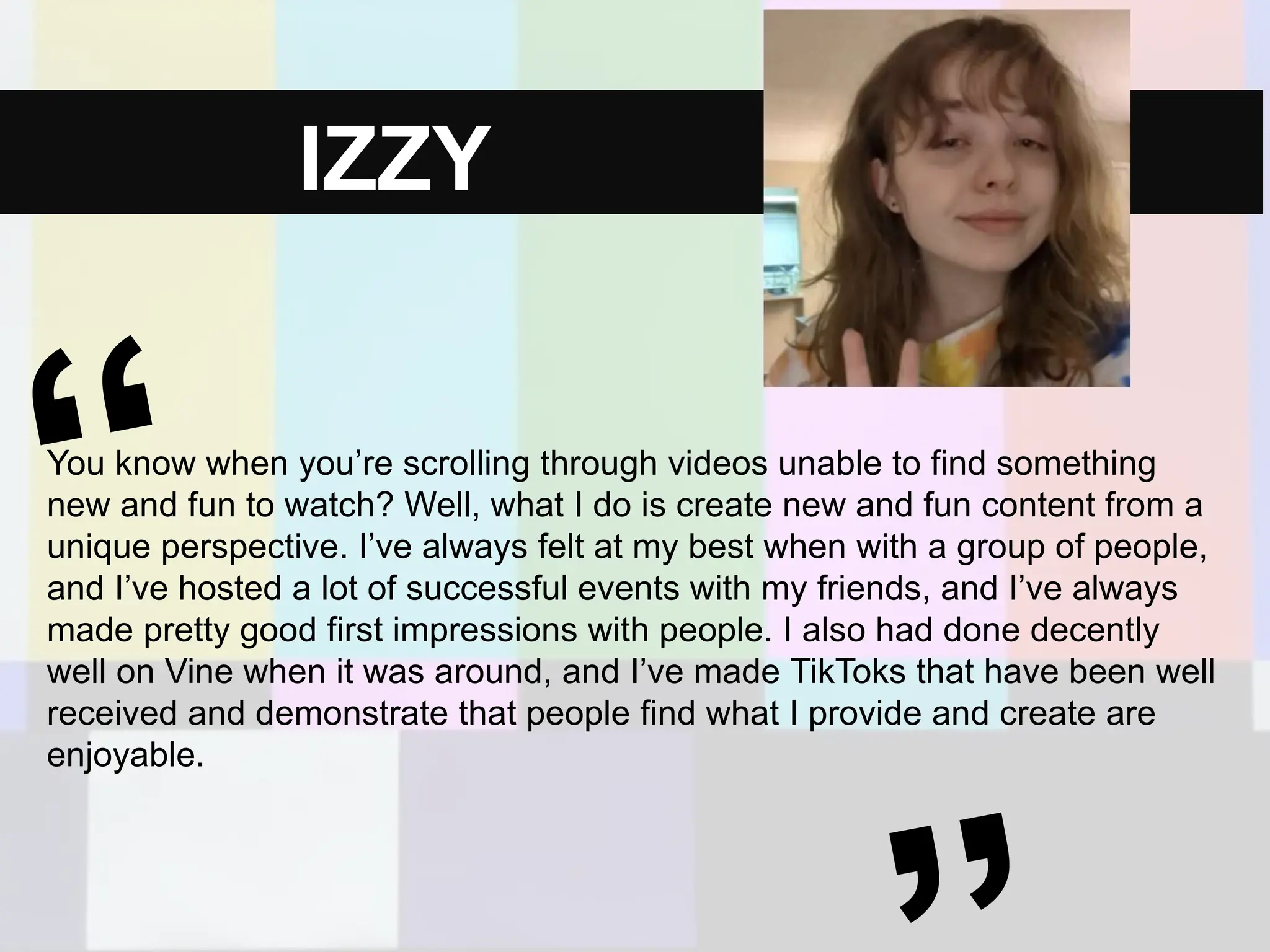 Personal Brand Izzy Shearman | PPTX