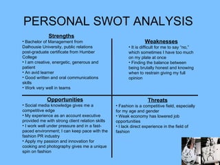 Nadine's Personal Brand Plan - FASHIONISTA | PPT