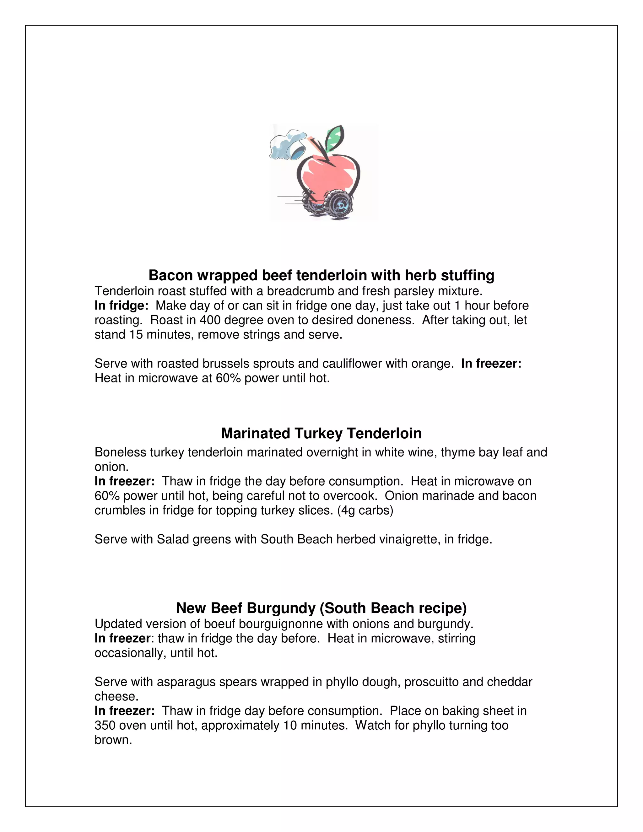 Personal Chef Menu | PDF