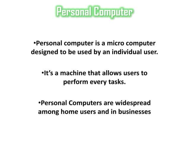 Personal computer | PPT