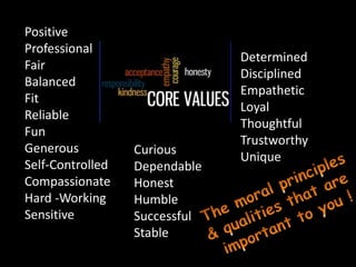 Personal core values | PPTX