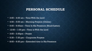 Personal COVENANT MONTH PRAYER & FASTING Schedule.pptx | Spirituality ...
