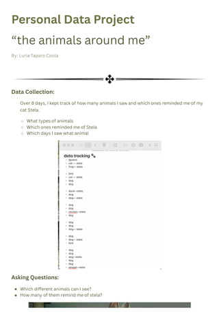 Personal Data: "animals around me" | PDF