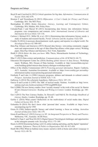 ‘Personal data literacies’: A critical literacies approach to enhancing understandings of ...