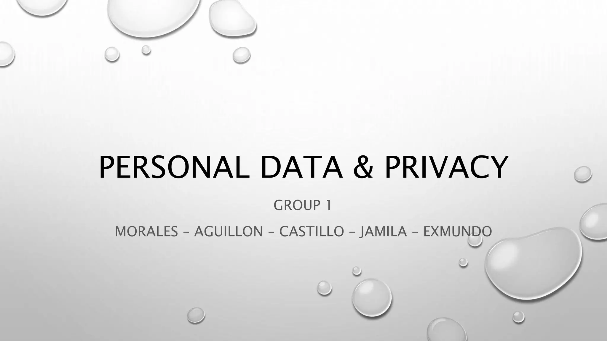 Personal Data And Privacy Pptx