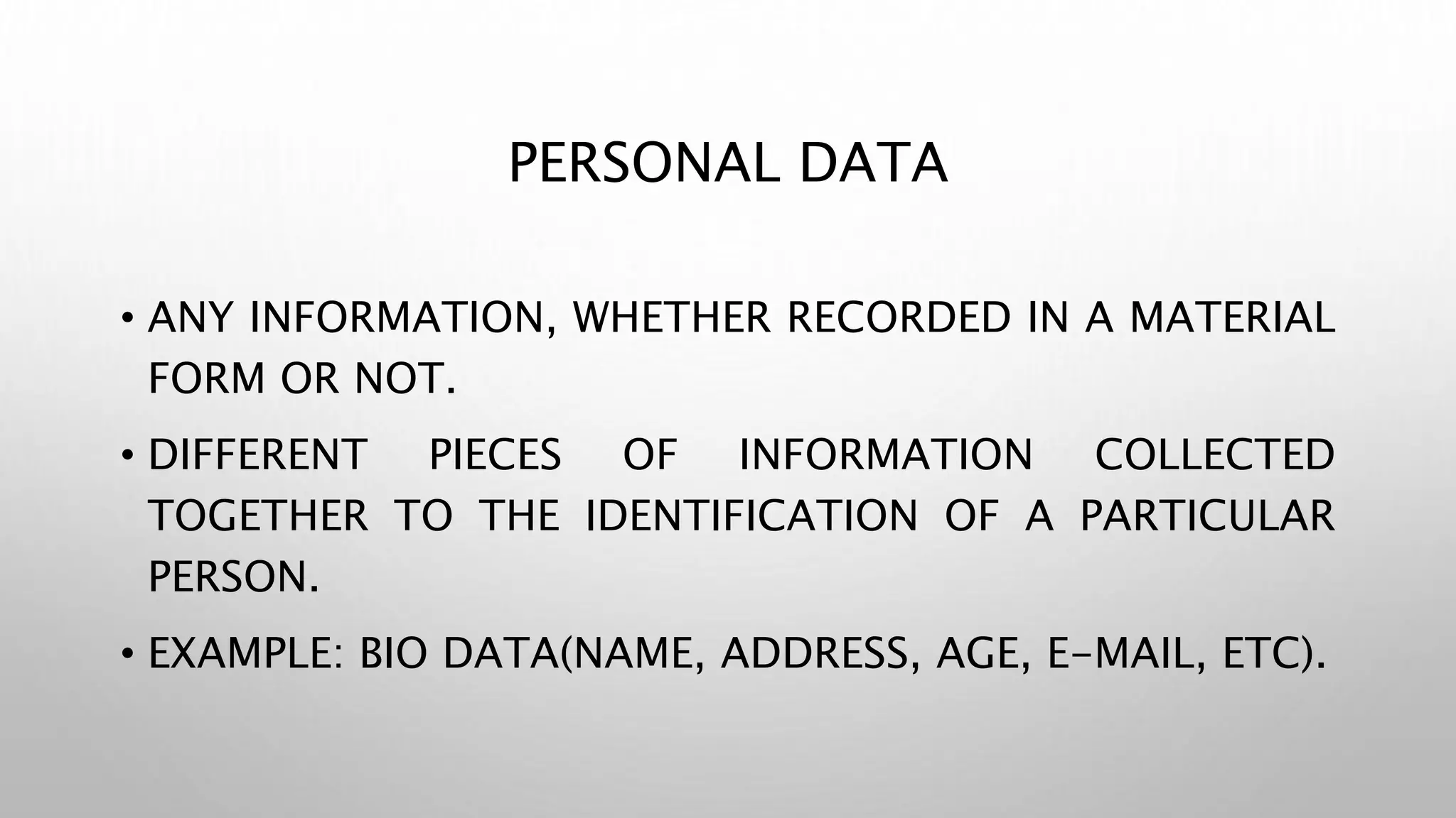 Personal Data And Privacy Pptx