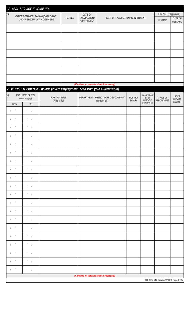 Personal data sheet (pds) 2005 revised | PDF