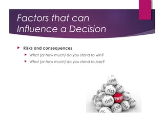 Personal decision making 1 of 2 | PPT