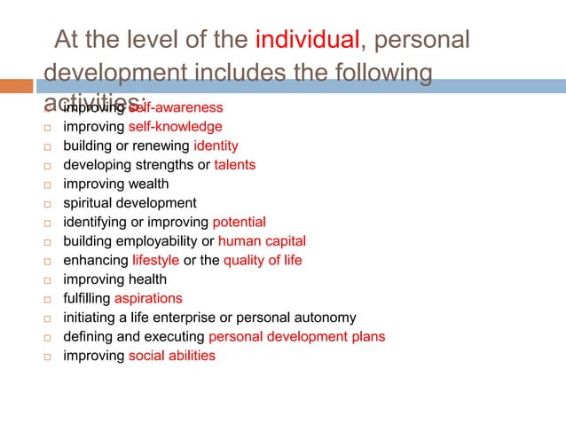 Personal development | PPTX