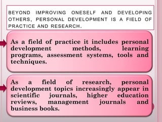 Personal development | PPTX | Career Advice | Careers