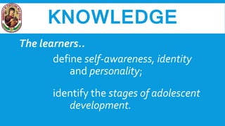 Personal Development - Grade 11 Day 1 | PPTX