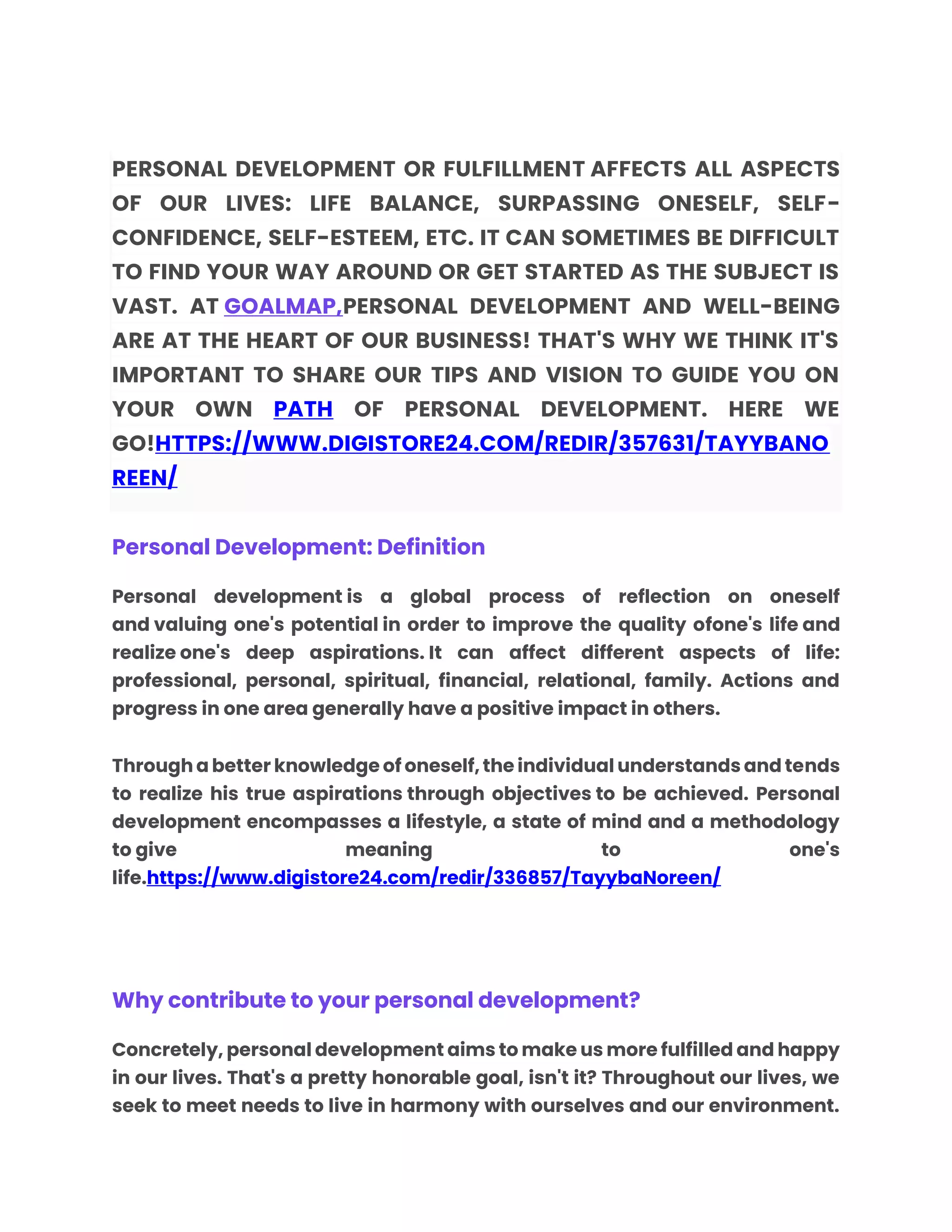 Personal development | PDF