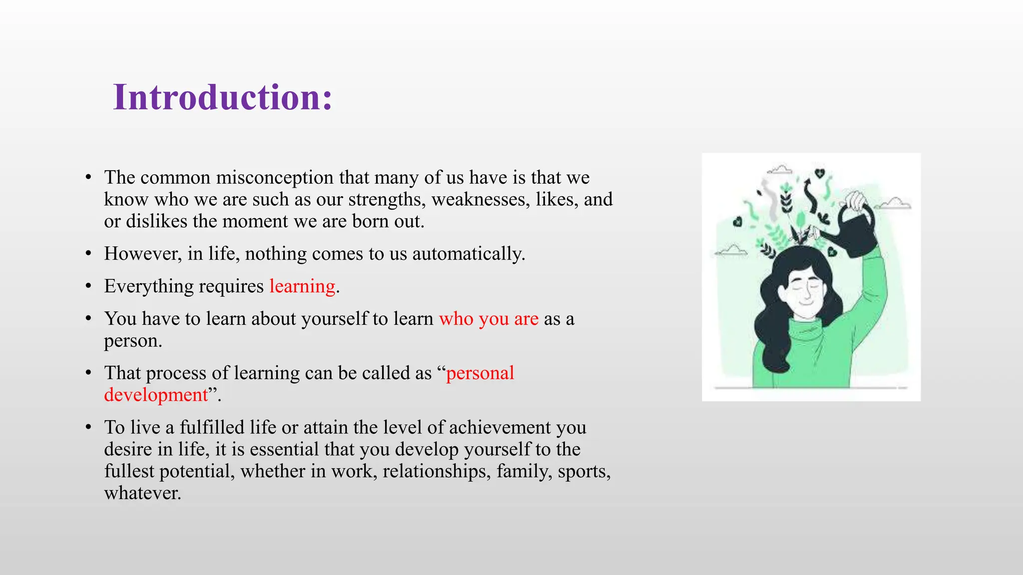 Personal Development- PPT By Monali | PPT
