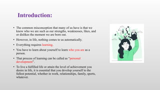 Personal Development- PPT By Monali | PPT