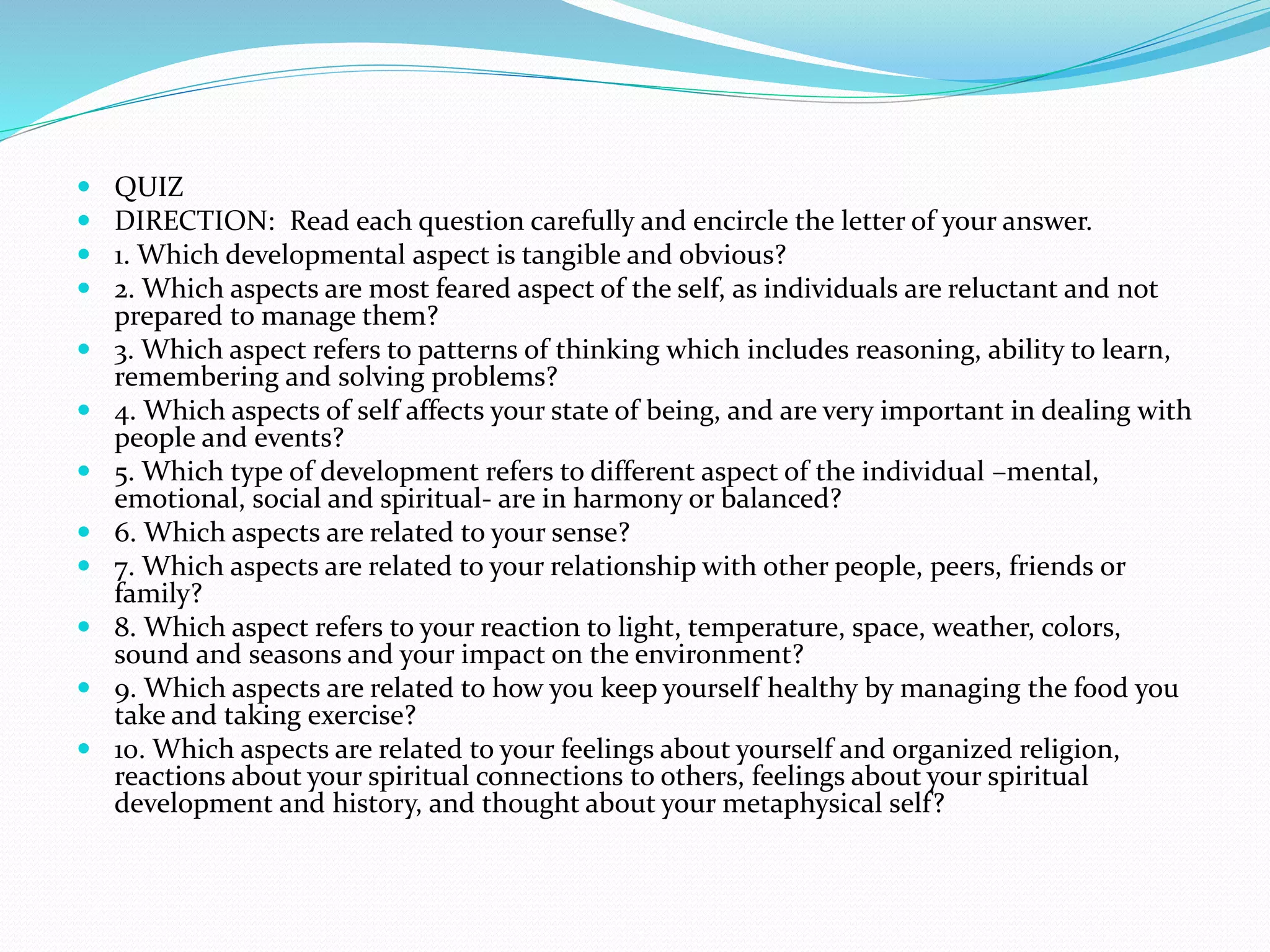 Personal Development Week 2 Pptx