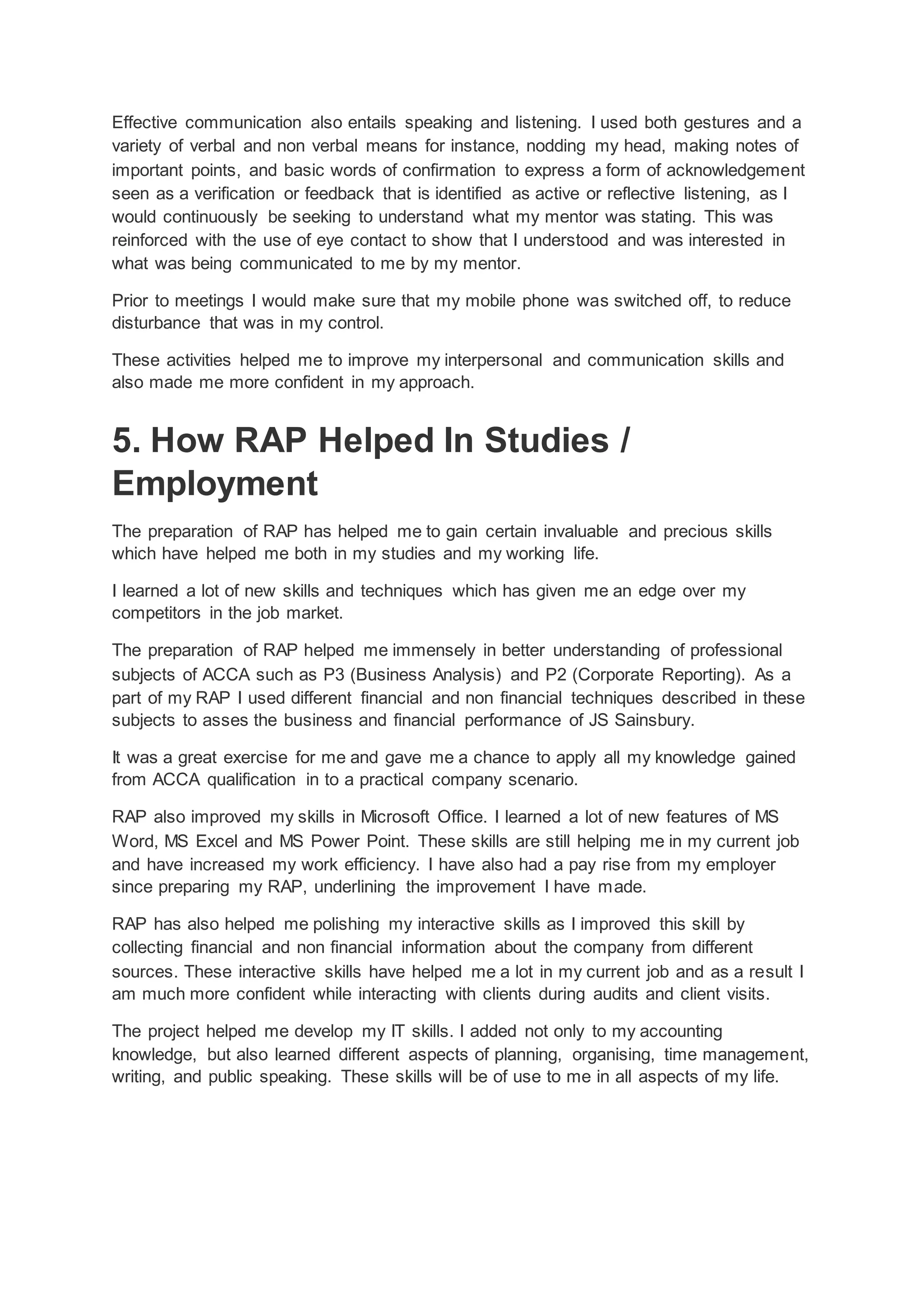 Personal development essay | DOCX