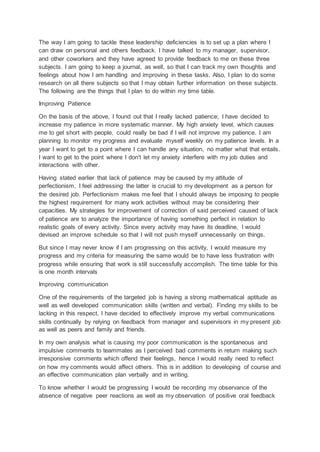 Personal development essay on leadership | PDF