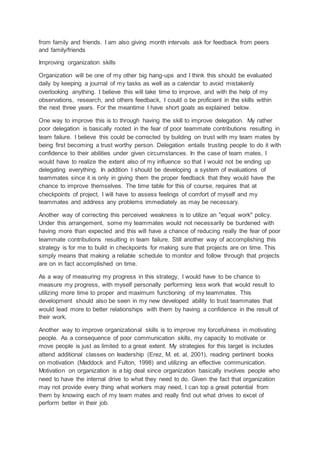 Personal development essay on leadership | PDF