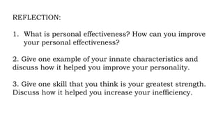 Personal Development on personal effectiveness | PPTX
