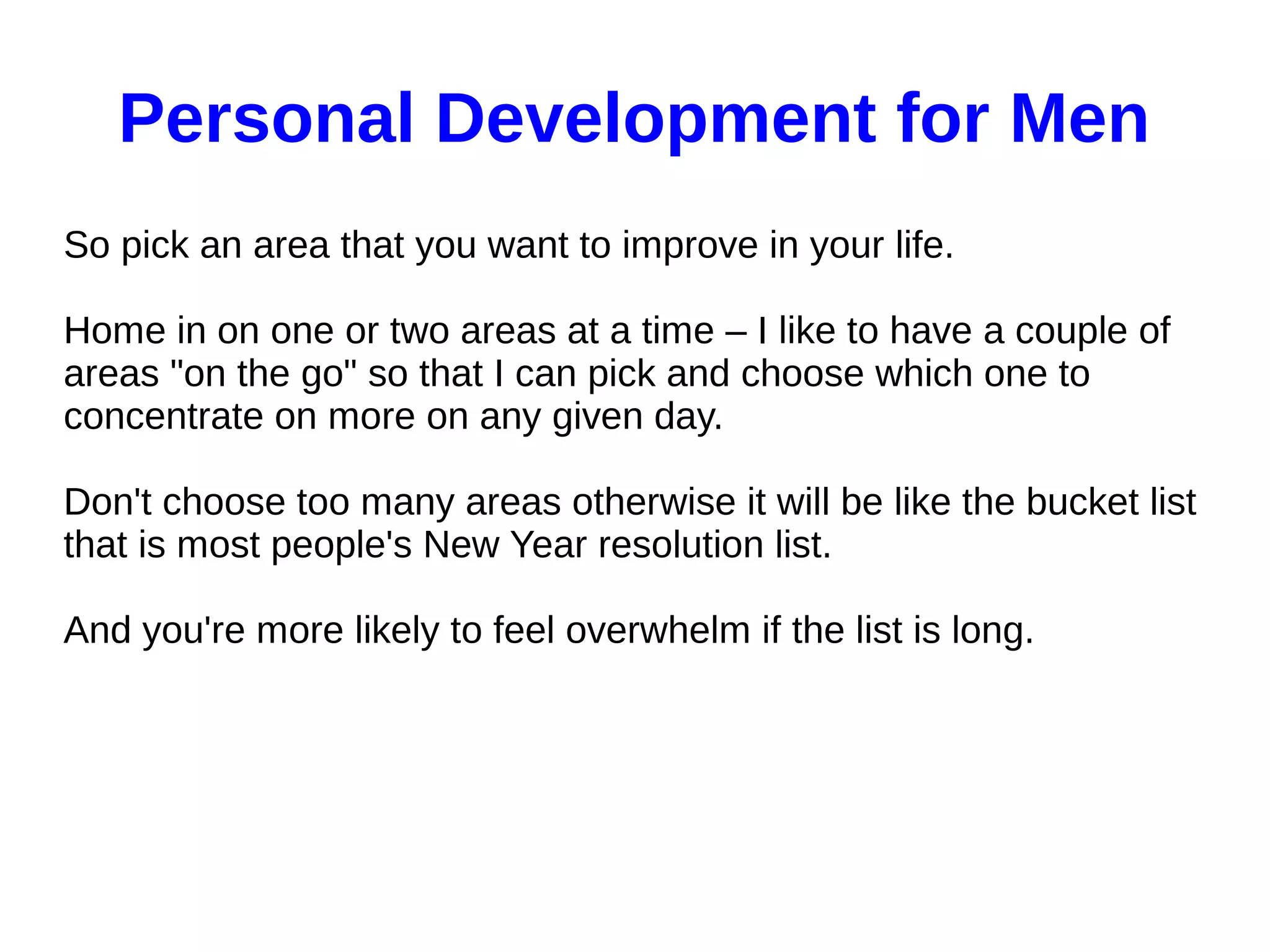 Personal Development for Men | ODP