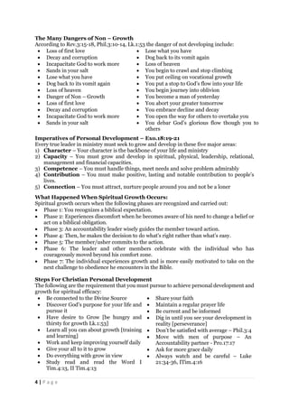 Personal development for spiritual efficacy in life and ministry | PDF