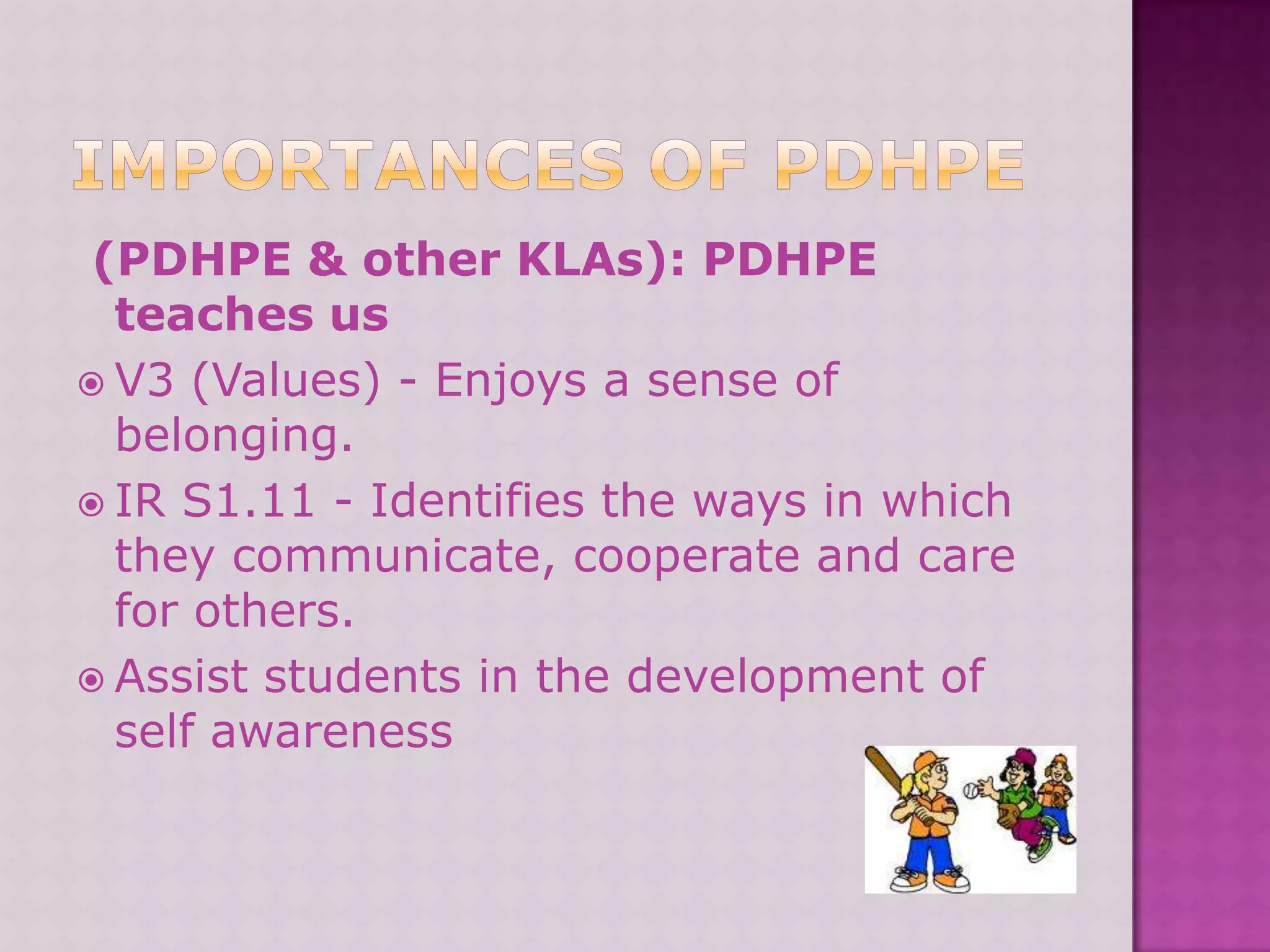 Personal development, health and physical education power point | PPT