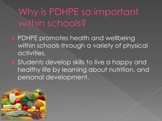 Personal development, health & physical education power point | PPT