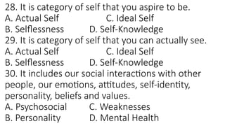 PERSONAL DEVELOPMENT MODULE 1 AND MODULE 2 QUARTER 1 | PPTX