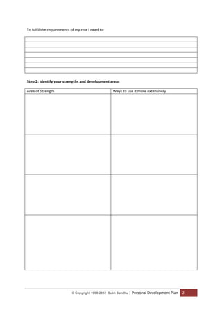 Personal development plan | PDF