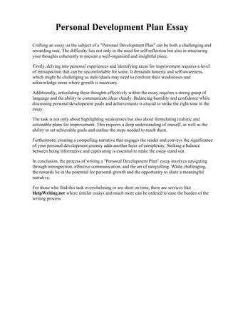 Personal Development Plan Essay.pdf