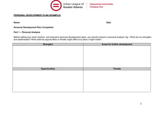 Personal development plan form | PDF