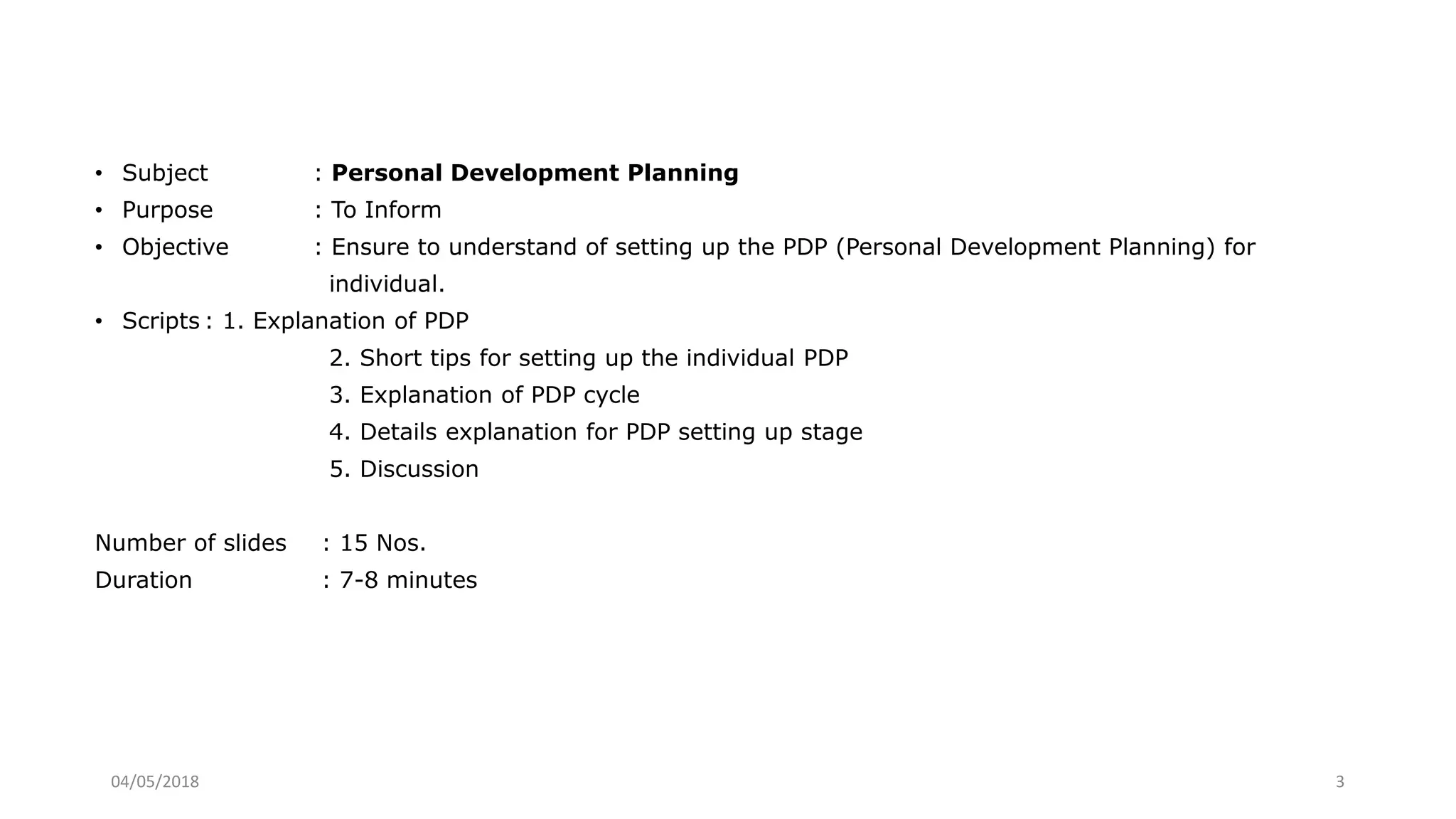 Personal development planning | PPTX