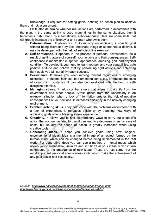 Personal Development (Reader) | PDF