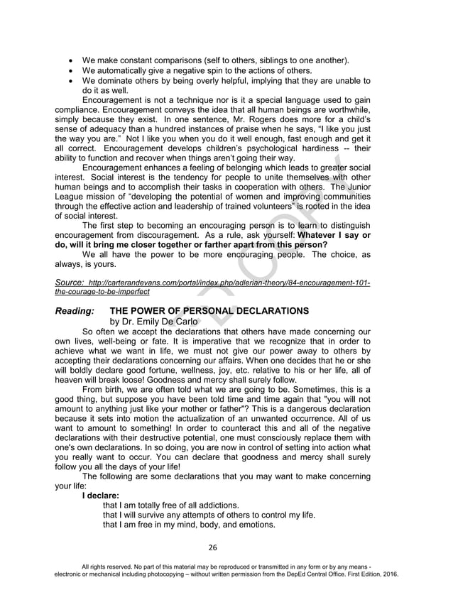 Personal Development (Reader) | PDF