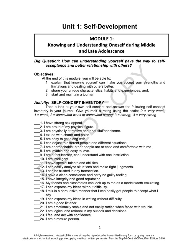 Personal Development (Reader) | PDF