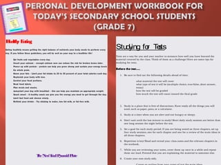 Personal development workbooks (grades 7 - 9) | PPS