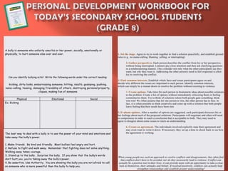 Personal development workbooks (grades 7 - 9) | PPS
