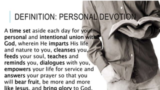Personal devotions | PPT
