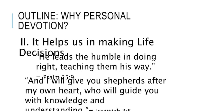Personal devotions | PPT