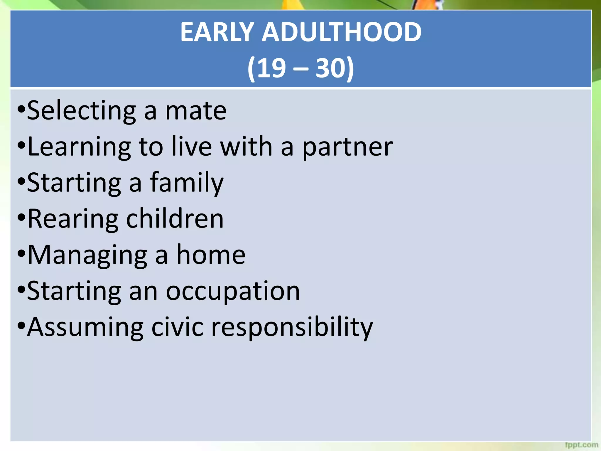 Personal development: human developmental stages | PPTX
