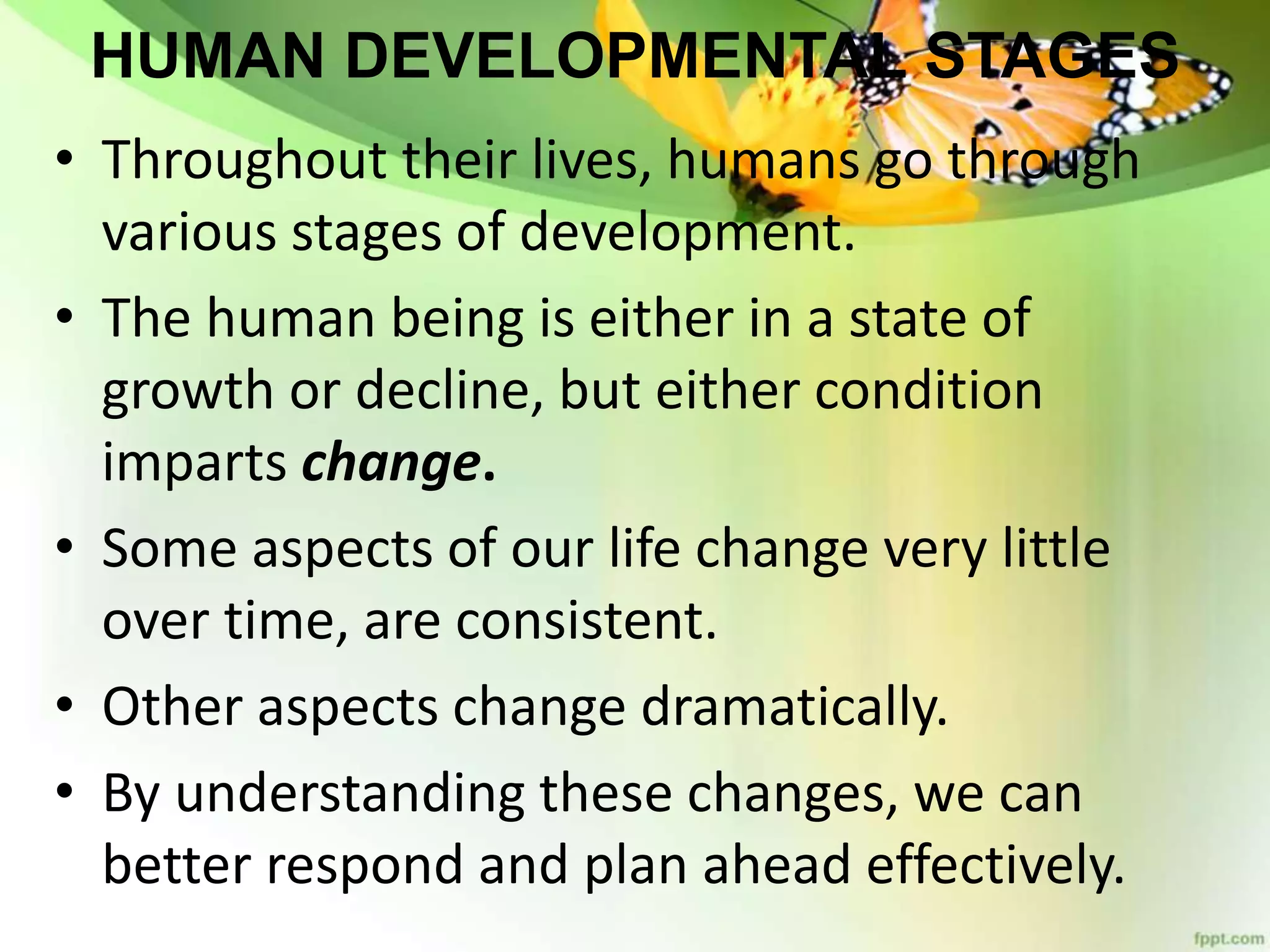 Personal development: human developmental stages | PPTX