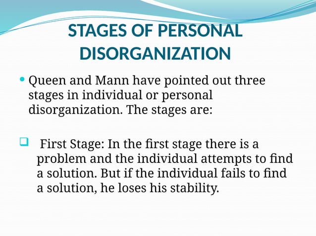PERSONAL DISORGANIZATION.pptx- introduction, definition, stages and ...