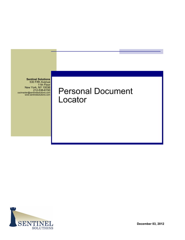 Personal Document Locator | PDF