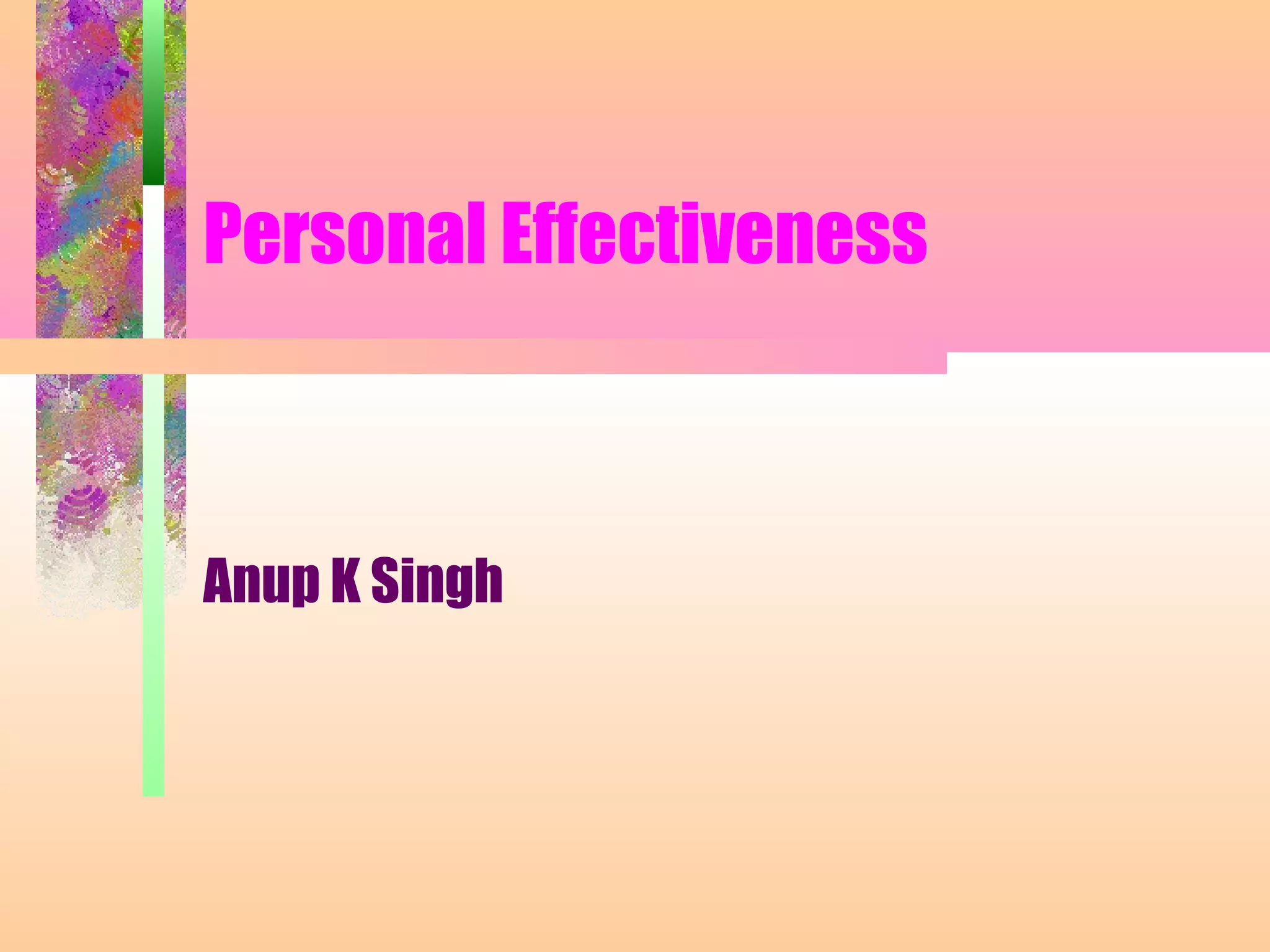 Personal effectiveness | PPT