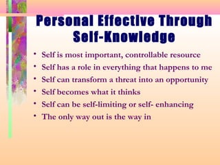 Personal effectiveness | PPT