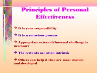 Personal effectiveness | PPT